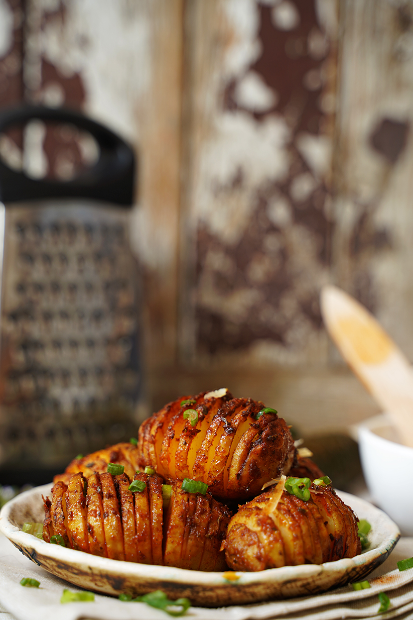 Ziemniaki pieczone (hasselback - po szwedzku) - niebo na talerzu