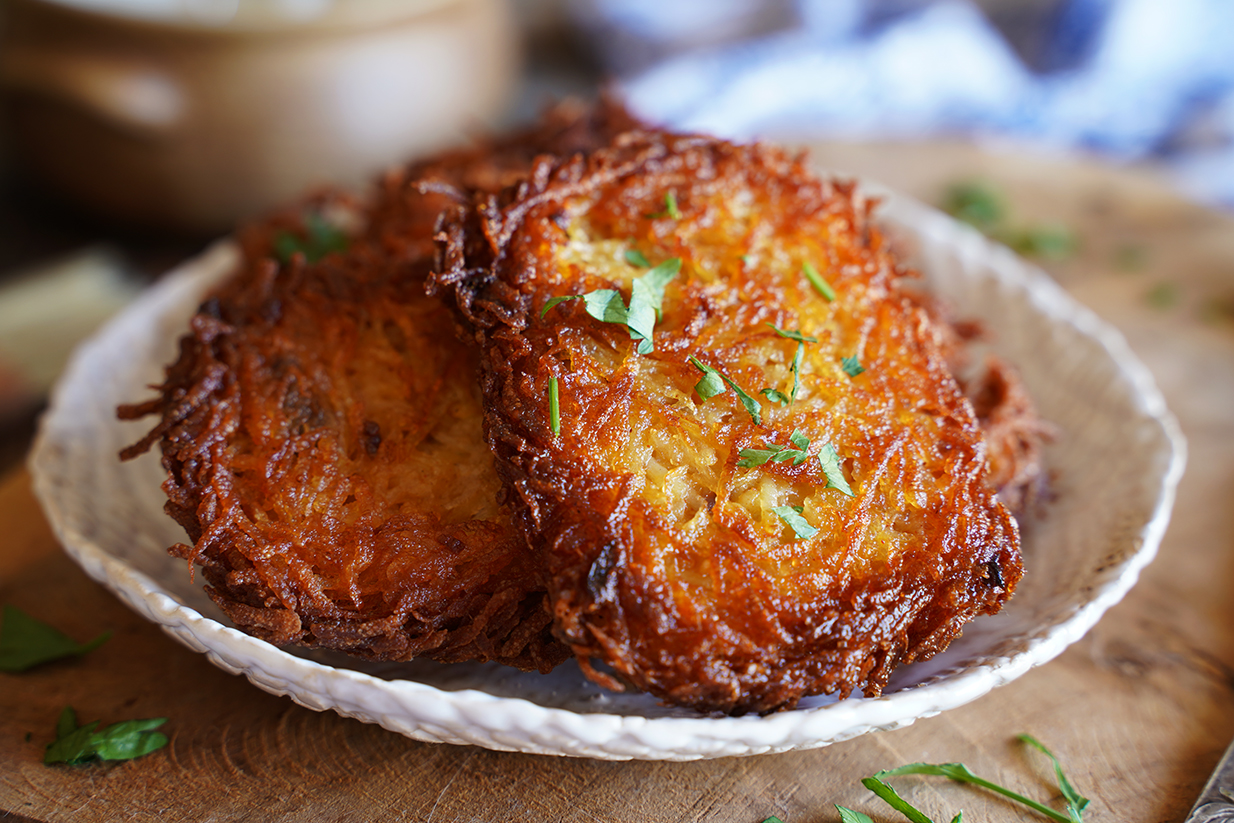 Bardzo chrupiące placki ziemniaczane - niebo na talerzu